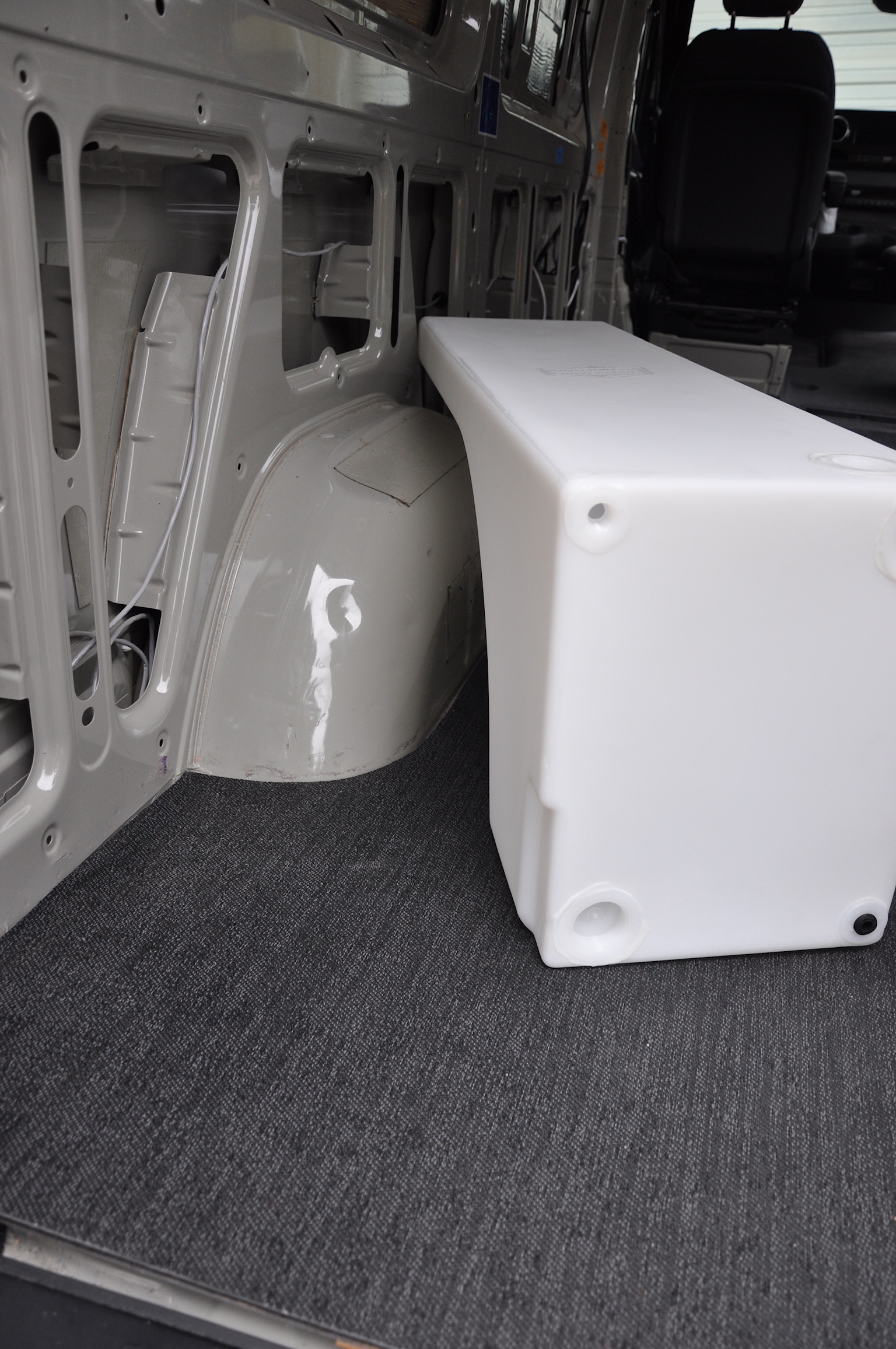 20 Gallon Water Tank Sprinter Van -Left | NW Conversions